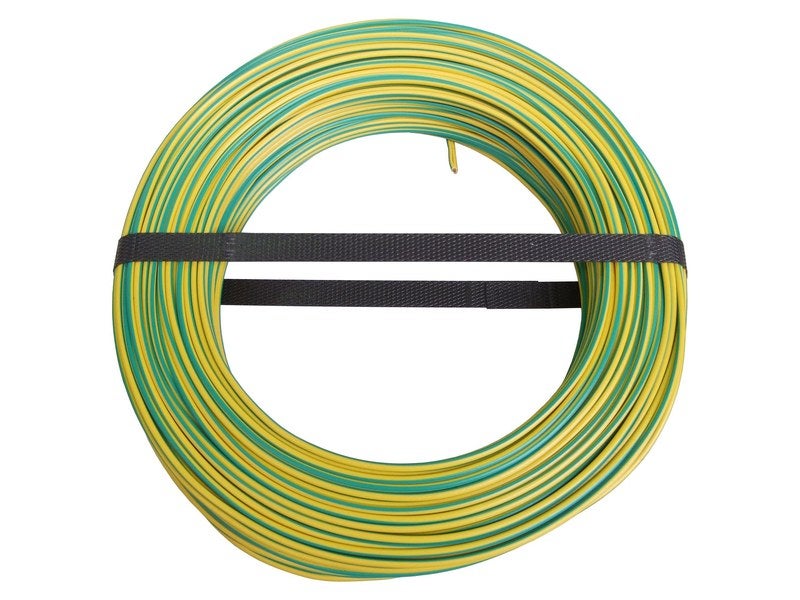 Fil Électrique H07Vu Vert / Jaune, 1.5 Mm² L.100 M
