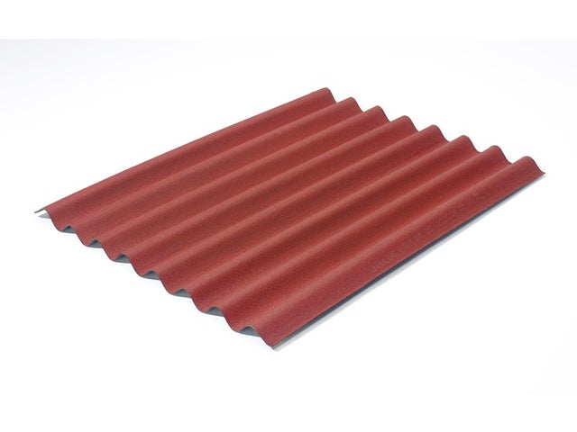 Plaque Bitume Rouge Intense L.0.76 X L.1 M Onduline