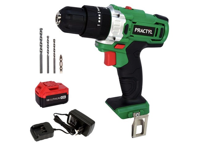 Perceuse sans fil PRACTYL 18 V 2 Ah, 1 batterie 18ID1-30.1A