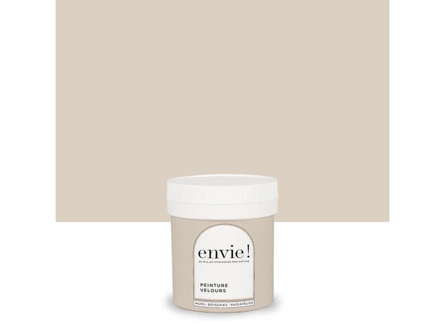 Testeur peinture velours biosourcée, ENVIE, beige lin, 75 ml