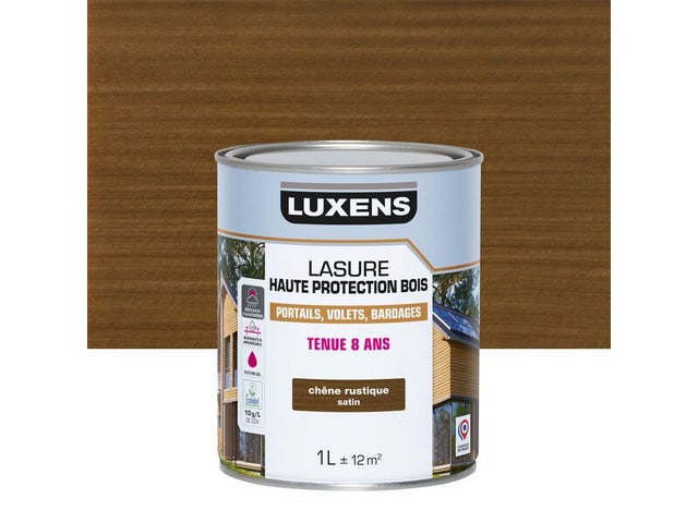 Lasure LUXENS 8 ans chêne rustique satiné 1 litre